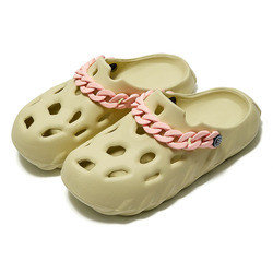 Summer Hole Shoes EVA Candy color cute chain decorate Hollow slippers Cute Non-Slip Breathable women Sandals