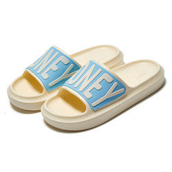 New Summer Unisex Slide colorful letters vamp Men indoor slippers home ladies Shoes Couple Hot sale Women Flat Sandals