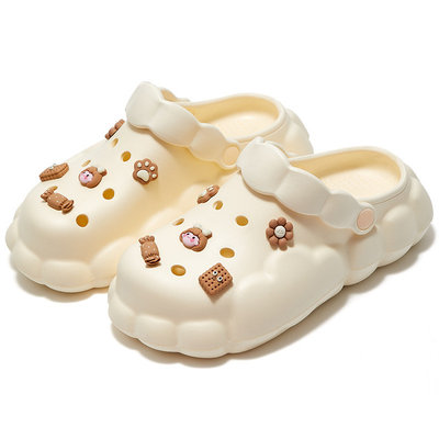 Cute cartoon home shoes new design summer new thick sole EVA slippers indoor non-slip flat sandals for women and ladies