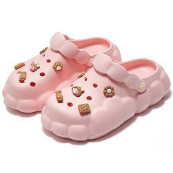 Cute cartoon home shoes new design summer new thick sole EVA slippers indoor non-slip flat sandals for women and ladies