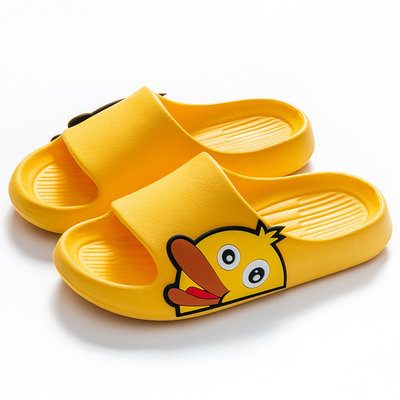 Cartoon sandals women cute summer home indoor shoes couple non-slip household small yellow duck slippers wholesale slides