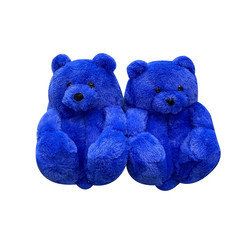 New Hot selling teddy bear warm shoes children comfortable cute cartoon floor plush soft kids home slippers