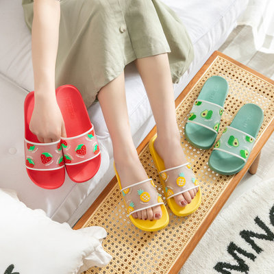 2021 new cute fruit pattern sandals summer ladies indoor casual slippers non-slip wear-resistant comfortable slippers