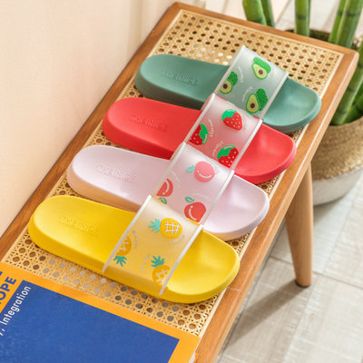 2021 new cute fruit pattern sandals summer ladies indoor casual slippers non-slip wear-resistant comfortable slippers