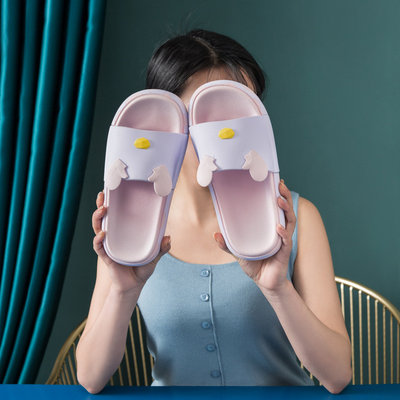 2021 summer cute Little elk upper couple slippers indoor thick-soled wear-resistant non-slip sandals