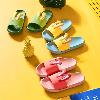 New design fashion trend Sandals cartoon cute rabbit ears ladies soft breathable slippers summer in stock