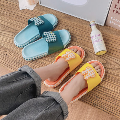 Summer new style home indoor cute couple sandals bathroom non-slip soft bottom shock-absorbing slippers