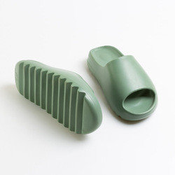 2021 summer thick-soled solid color waterproof sandals non-slip wear-resistant damping indoor couple shoes