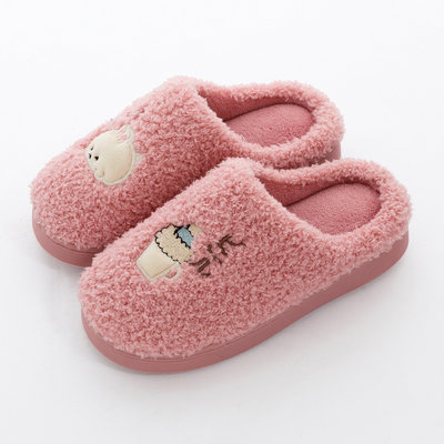 2021 new children cartoon Leisure rabbit slippers baby winter soft plush indoor non-slip home shoes with best price