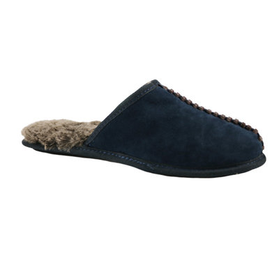 men  winter house indoor slippers  Winter Mules Fluffy Suede Comfy Slippers