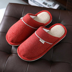 New product home slippers women thin non-slip autumn and winter warm soft bottom Japanese couple indoor shoes