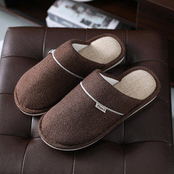 New product home slippers women thin non-slip autumn and winter warm soft bottom Japanese couple indoor shoes