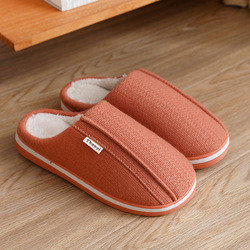 Simple warm plush slippers 2021 hot sale winter thick-soled non-slip indoor home shoes women with best price
