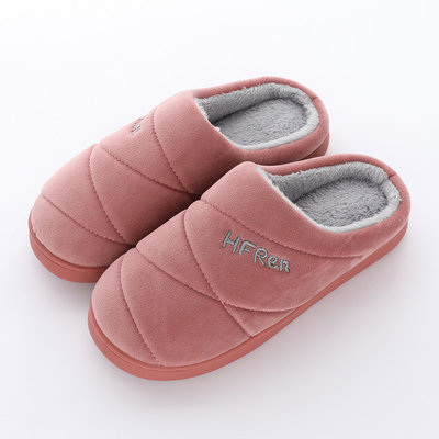 Slippers wholesale custom women winter large size indoor non-slip home 2021 new couple simple bedroom shoes adult