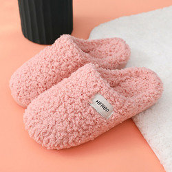 New style plush couple slippers winter indoor non-slip cute home warm soft household shoes for women and male