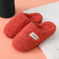 New style plush couple slippers winter indoor non-slip cute home warm soft household shoes for women and male