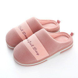 New design 2021 couple slippers winter plus plush warm thick bottom non-slip ladies home indoor shoes