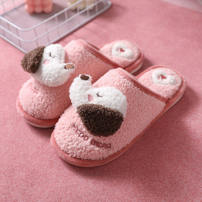 New fashion cute home indoor shoes female winter warm non-slip soft bottom couple cartoon slippers in stock
