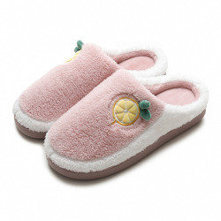 2021 new design slippers female winter cute comfortable home indoor shoes soft plush warm non-slip couple style