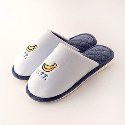 Autumn and winter home slippers female cute fruit plush indoor non-slip couple warm  high quality bedroom shoes