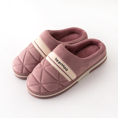 Autumn winter indoor men and women non-slip warm home thick-soled slippers half-pack couple household shoes