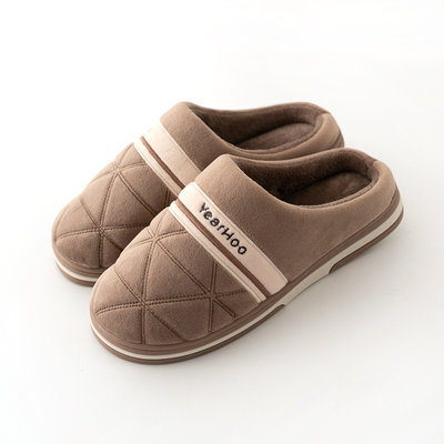 Autumn winter indoor men and women non-slip warm home thick-soled slippers half-pack couple household shoes