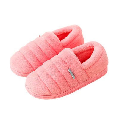 Winter new design delicate plush slippers for men and women thick-soled couple warm non-slip home indoor shoes