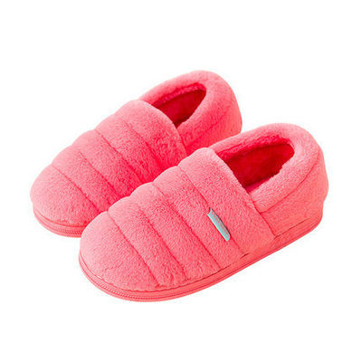 Winter new design delicate plush slippers for men and women thick-soled couple warm non-slip home indoor shoes