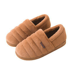 Winter new design delicate plush slippers for men and women thick-soled couple warm non-slip home indoor shoes