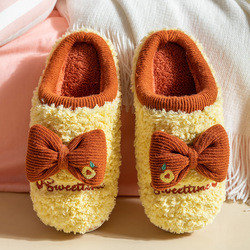 Winter 2021 new design cute cartoon home slippers female soft sole indoor non-slip bedroom shoes for women and male