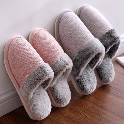 2021 New Design Japanese-Style Slippers Women Home Winter Indoor Non-Slip For Couple House Shoes Men Wholesale