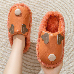 Hot selling fashion cartoon winter warm slippers women Waterproof vamp soft plush non-slip home indoor shoes