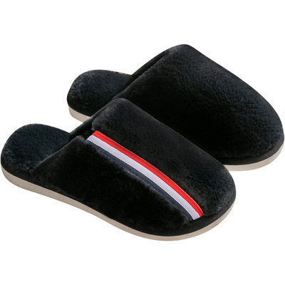 Custom new female winter delicate plush Household shoes hot sale cheap bedroom slippers for women and male