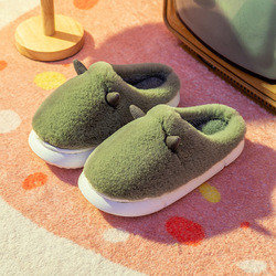 Winter new cartoon Little Ox Horn for women and male slippers PVC material Breathable non-slip Thermal shoes