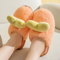 Wholesale 2021 Cute Fashion Trend Slippers Women Winter House Indoor Plush Warm Soft Comfort Men House Non-Slip