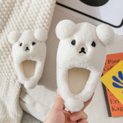 Hot sales Popular Winter Warm ladies Home slipper Plush cute Bear house shoes women fluffy soft floor slipper