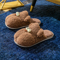 Cartoon Slipper Plush Soft Kawaii Home Flat Shoes Non-slip house Indoor closed toe slipper  Ladies Octopus Slippers faux fur