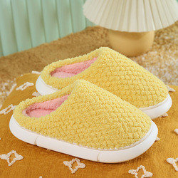 Manufacturer Custom logo Thick Bottom Couple Home Indoor Slipper Thermal Non-slip Plush house Shoes female fur slippers