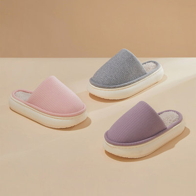 2021 Winter New Design Cute Solid Rubber Bacteriostasis Home indoor Slippers Female Thermal Non-slip house Shoes