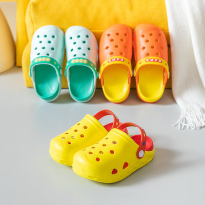 2021 new children's hole shoes non-slip boys and girls sandals summer indoor kids home wear-resistant slippers
