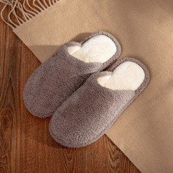 Hot-selling polar fleece slippers home cute Korean thick-soled non-slip slippers winter warm couple indoor shoes
