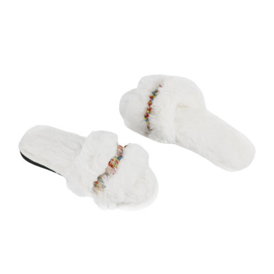 Women Shoes Women faux Fur Slippers  Home Slipper Lady Casual Flat Slipper  Platform Plush