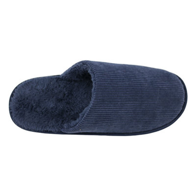 men Winter Cozy Slippers Soft Plush Warm Slip On House Shoes Anti-Slip Fluffy Fur Indoor Bedroom Slippers