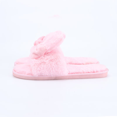 Comfy Cozy  Women Slipper Shoes Soft Pink Animal Cartoon Rabbit Plush