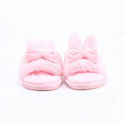 Comfy Cozy  Women Slipper Shoes Soft Pink Animal Cartoon Rabbit Plush