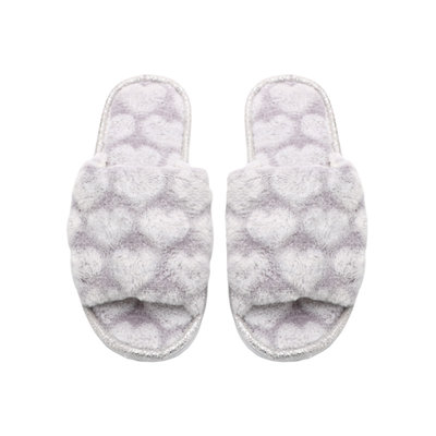 Love Hearts Pattern Plush Slipper Shoes Women Home Leisure Slipper Shoes