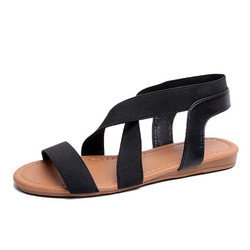 Factory supply Women Roman Sandals lightweight non-slip Flat slippers Breathable Ankle Strap Casual ladies shoes 2022