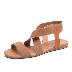 Factory supply Women Roman Sandals lightweight non-slip Flat slippers Breathable Ankle Strap Casual ladies shoes 2022