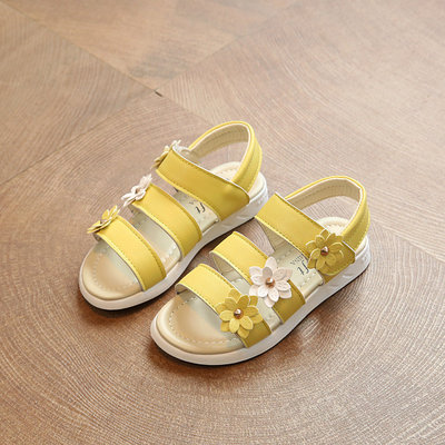 2022 Summer New Arrival Casual Soft lightweight Kids Slippers fashion flower decoration upper children's sandal shoes