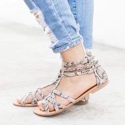 Large size beach casual shoes lady 2022 summer rubber sole slippers new Roman style sandals for women and ladies
